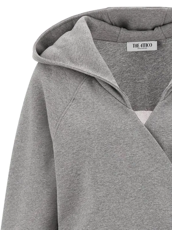 Attico Hooded Dress - Gray