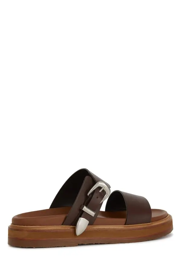 Celine Leather Mules With Buckle Detail