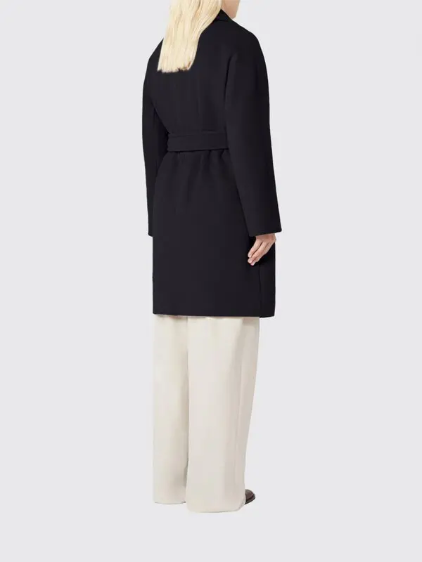 Max Mara Wool Wrap Coat - Black