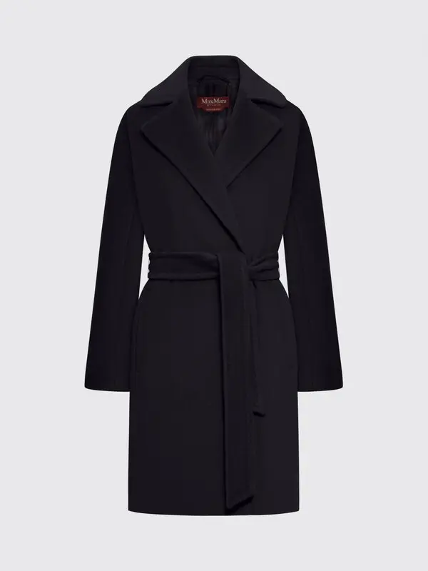 Max Mara Wool Wrap Coat - Black