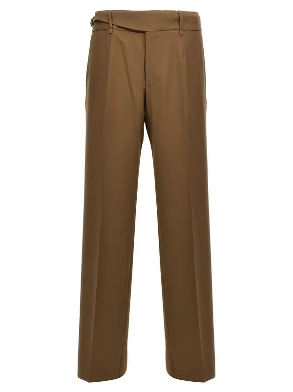 Dolce & Gabbana Tailored Virgin Wool Blend Trousers - Brown
