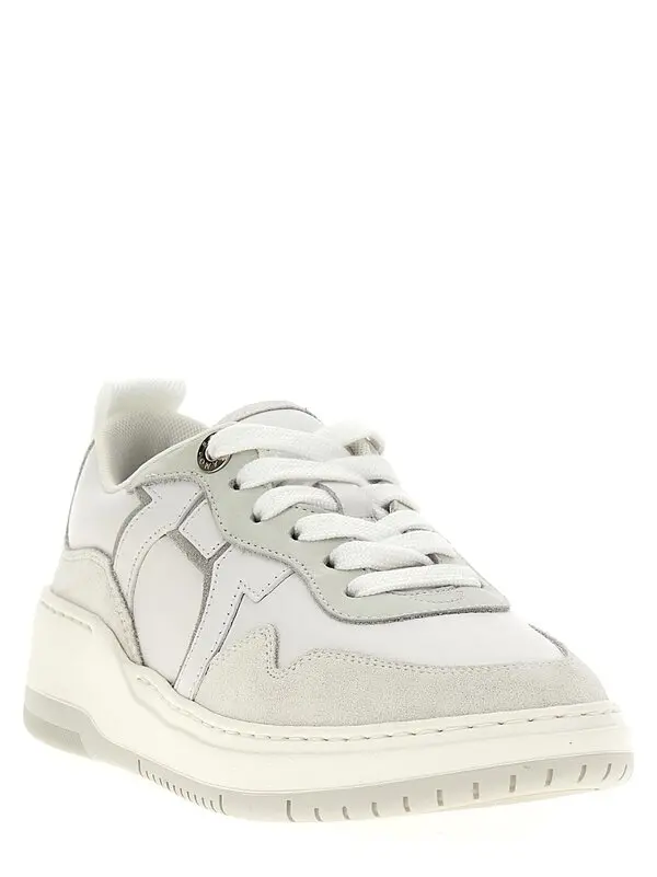 FERRAGAMO Dania Lace-up Leather Sneakers
