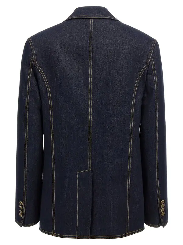 Etro Single-breasted Denim Blazer