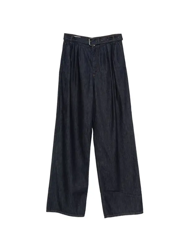 Dries Van Noten High-waisted Wide-leg Cotton Trousers