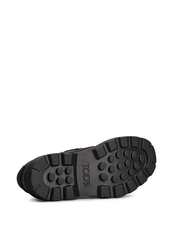 TOD'S Lug Sole Leather Boat Shoes - Brown