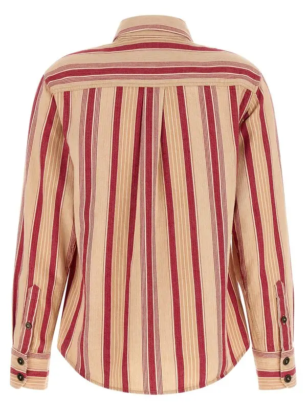 Isabel Marant Étoile Gelva' Striped Cotton Canvas Shirt - Multicolor