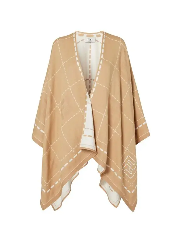 Fendi Wool Poncho - Multicolor