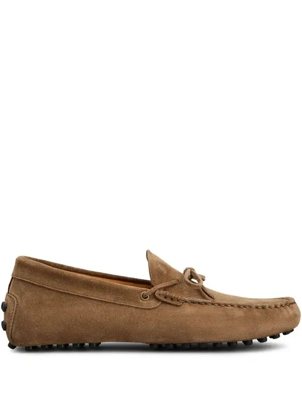 TOD'S Gommino Suede Loafers With Lace Detail - Multicolor