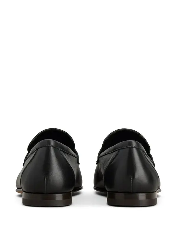 TOD'S Deconstructed Leather Loafers - Black