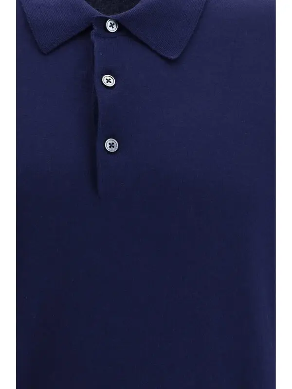 TOM FORD Long-sleeved Polo - Blue