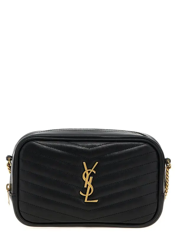 Saint Laurent Mini Lou Crossbody Bag In Calfskin Leather