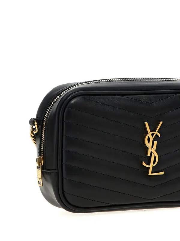 Saint Laurent Mini Lou Crossbody Bag In Calfskin Leather