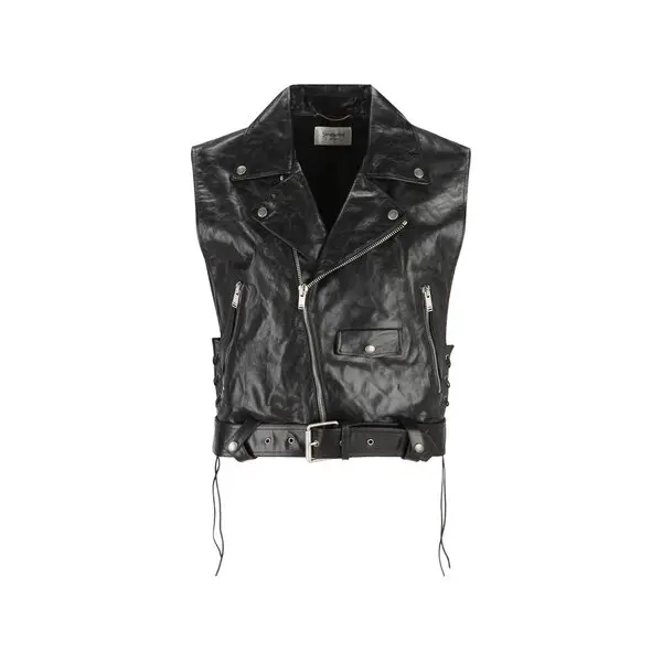 Saint Laurent Leather Moto Vest