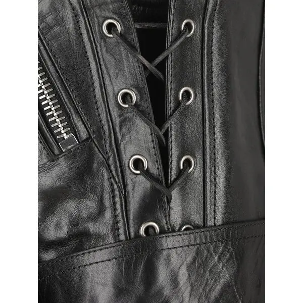 Saint Laurent Leather Moto Vest