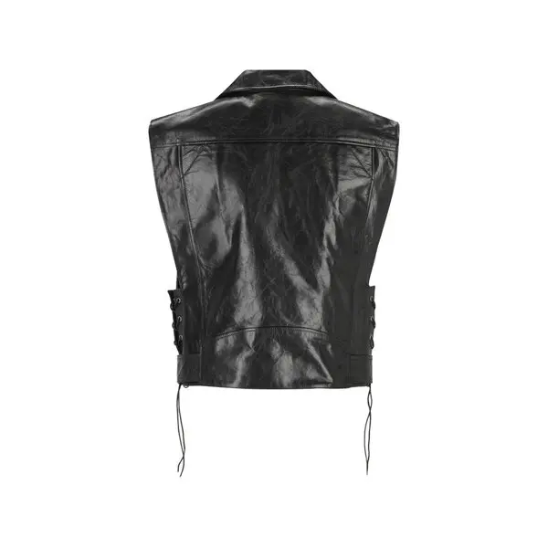 Saint Laurent Leather Moto Vest