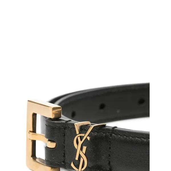 Saint Laurent Monogram Belt - Black
