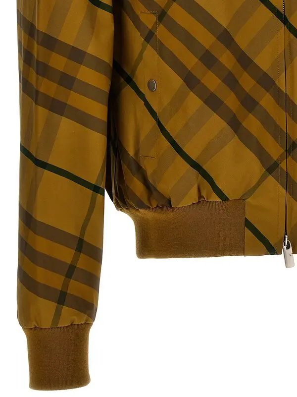 Burberry Checked Cotton Jacket - Yellow