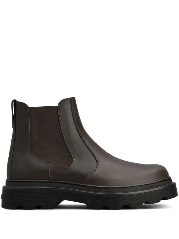TOD'S Leather Chelsea Boots - Brown