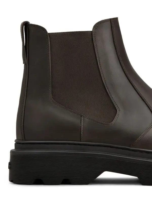 TOD'S Leather Chelsea Boots - Brown