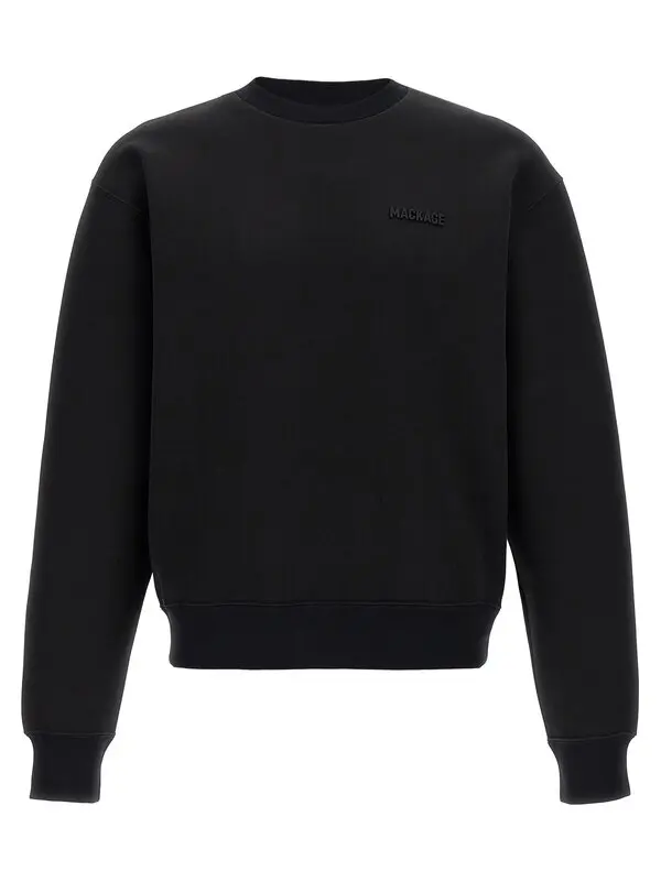 Mackage Julian Crewneck Sweatshirt With Embossed Logo - Black
