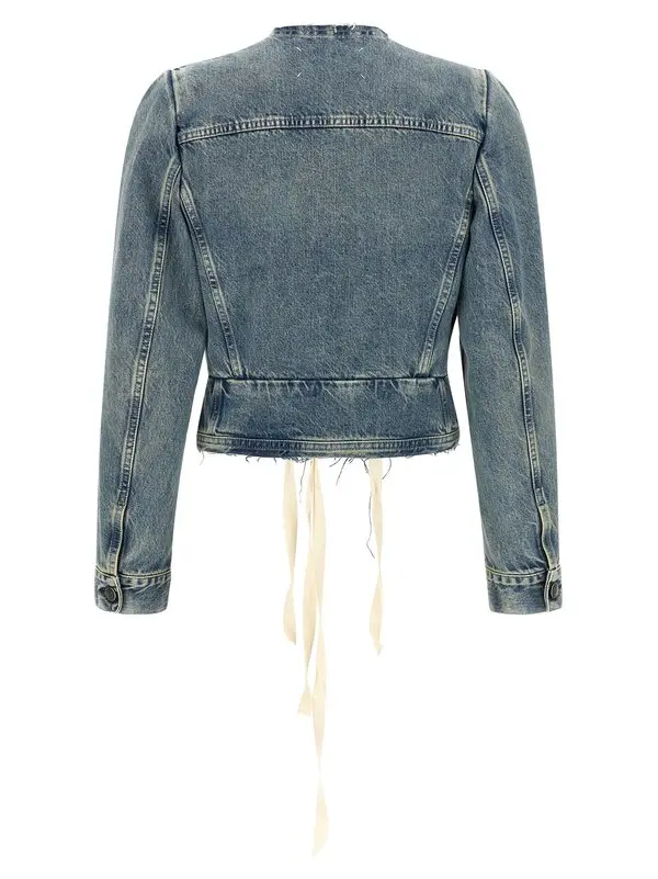 MAISON MARGIELA Raw Cut Hem Denim Jacket