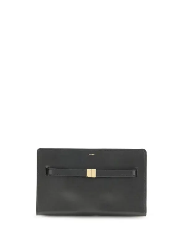 TOTEME Belted Leather Crossbody Bag - Black
