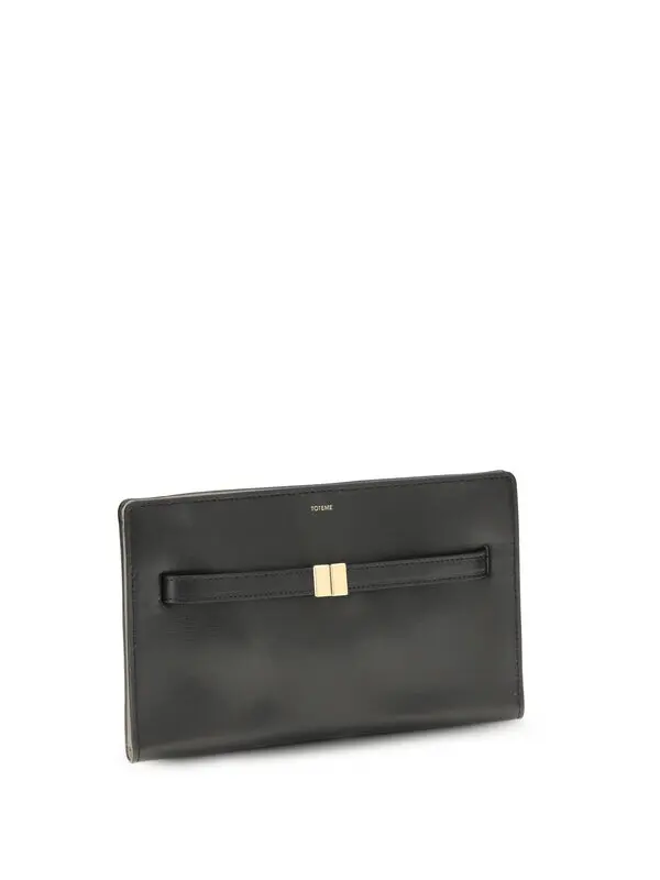 TOTÊME Belted Leather Crossbody Bag - Black