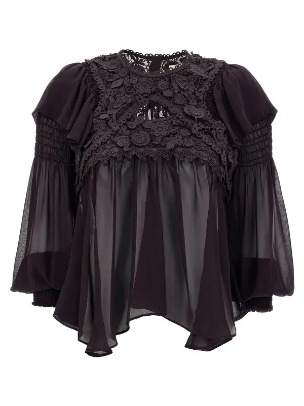 Isabel Marant Étoile Rokia Silk Embroidered Top