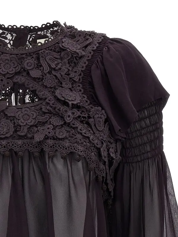 Isabel Marant Étoile Rokia Silk Embroidered Top