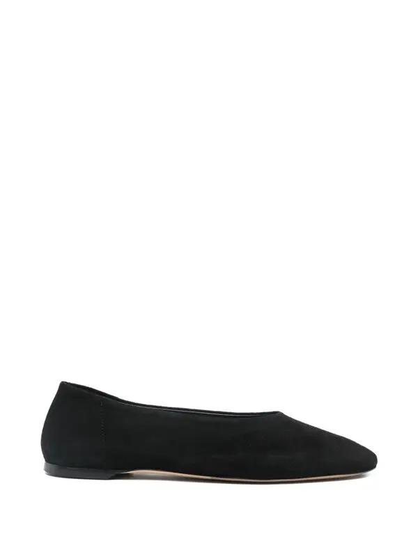 TOTEME Suede Leather Ballet Flats With Slingback Strap - Multicolor