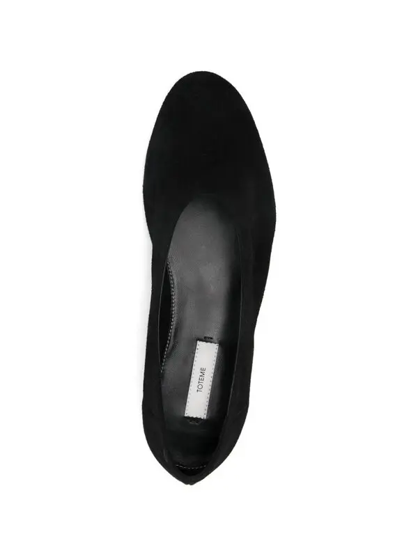 TOTEME Suede Leather Ballet Flats With Slingback Strap - Multicolor