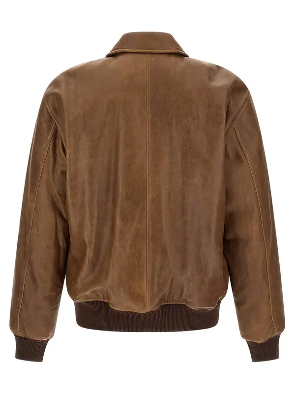 Saint Laurent Vintage Leather Bomber Jacket