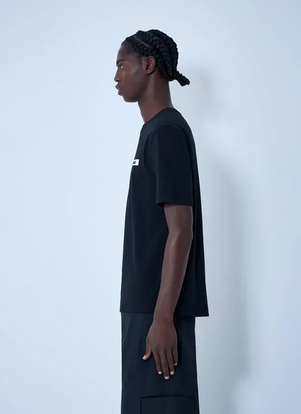 Jacquemus Le T-shirt Gros Grain Cotton T-shirt - Black