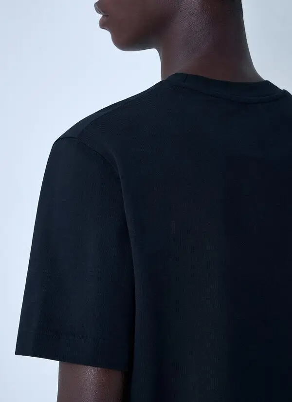 Jacquemus Le T-shirt Gros Grain Cotton T-shirt - Black