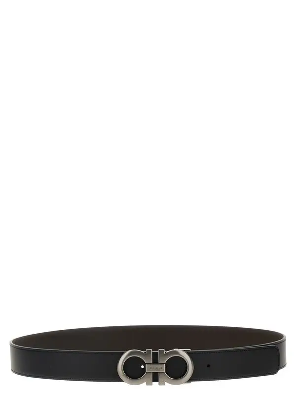 FERRAGAMO Gancini Reversible Leather Belt - Multicolor