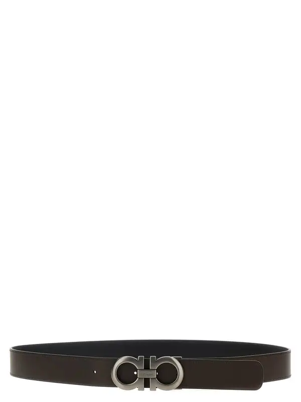FERRAGAMO Gancini Reversible Leather Belt - Multicolor