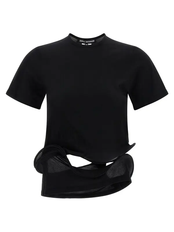 Junya Watanabe Sculptural Hem T-shirt - Black