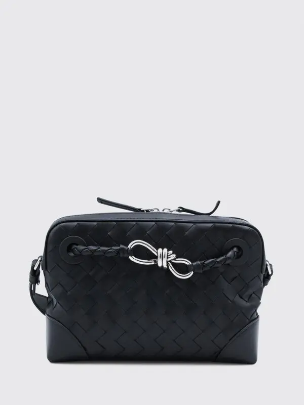 Bottega Veneta Woven Leather Shoulder Bag - Black