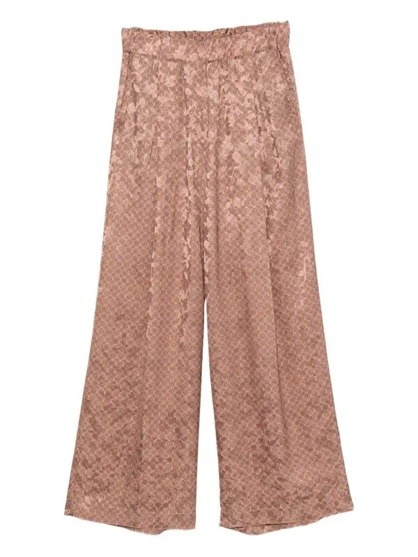 Dries Van Noten Floral Pattern Cotton Trousers - Multicolor