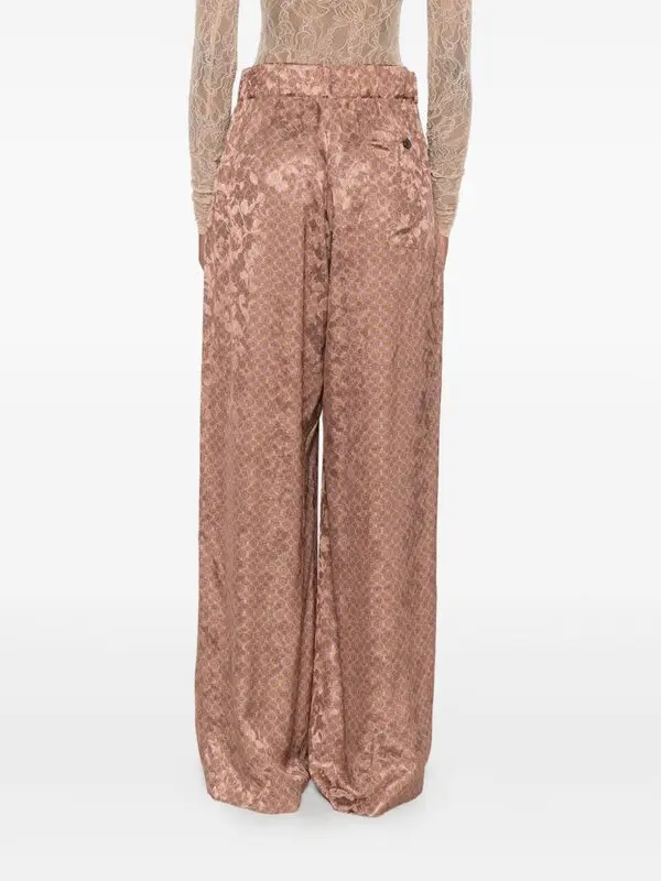 Dries Van Noten Floral Pattern Cotton Trousers - Multicolor