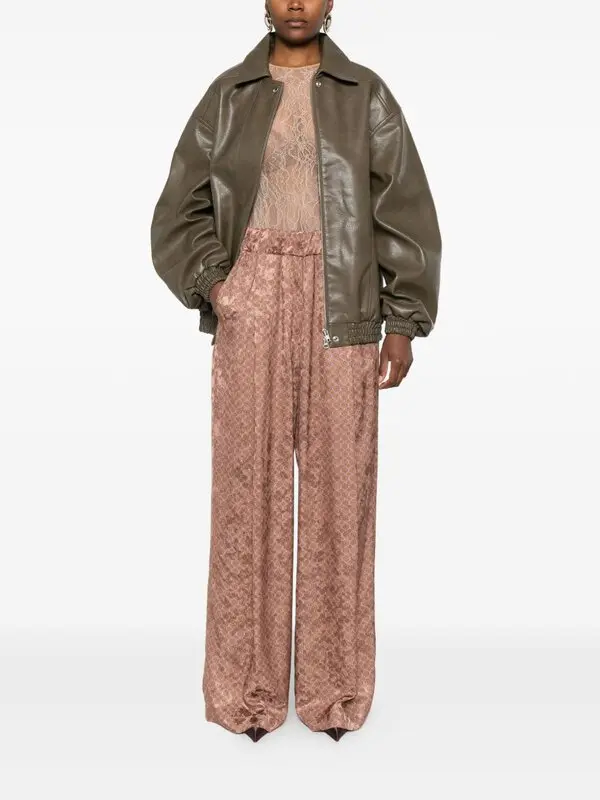 Dries Van Noten Floral Pattern Cotton Trousers