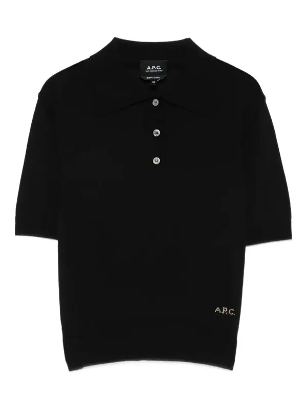 A.p.c. Cotton Jacquard Logo Polo Shirt