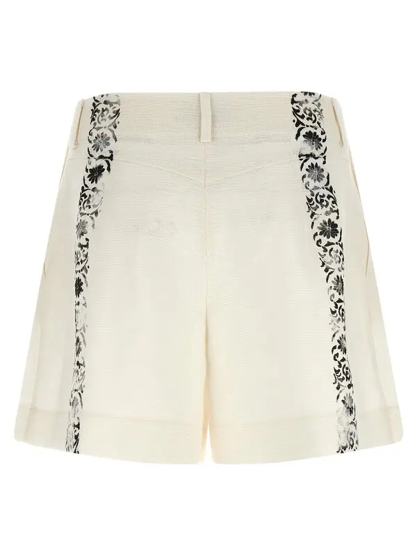 Alberta Ferretti Fortuny Linen Shorts