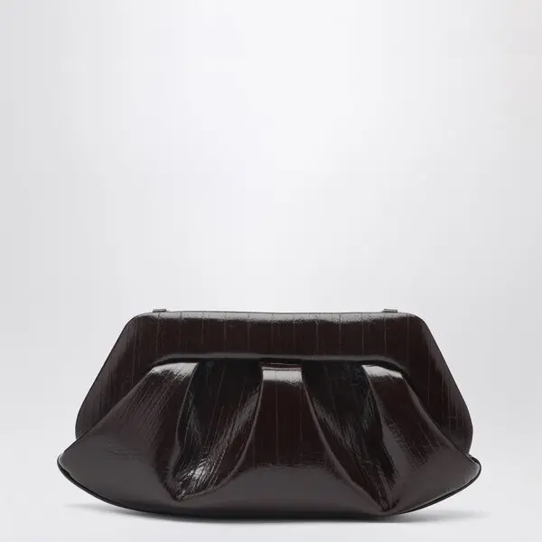 THEMOIRÃ¨ Emera Clutch In Chocolate Themoir