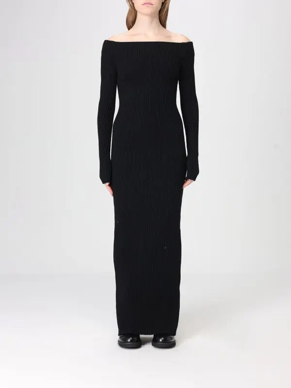Max Mara Knit Off-the-shoulder Dress - Black