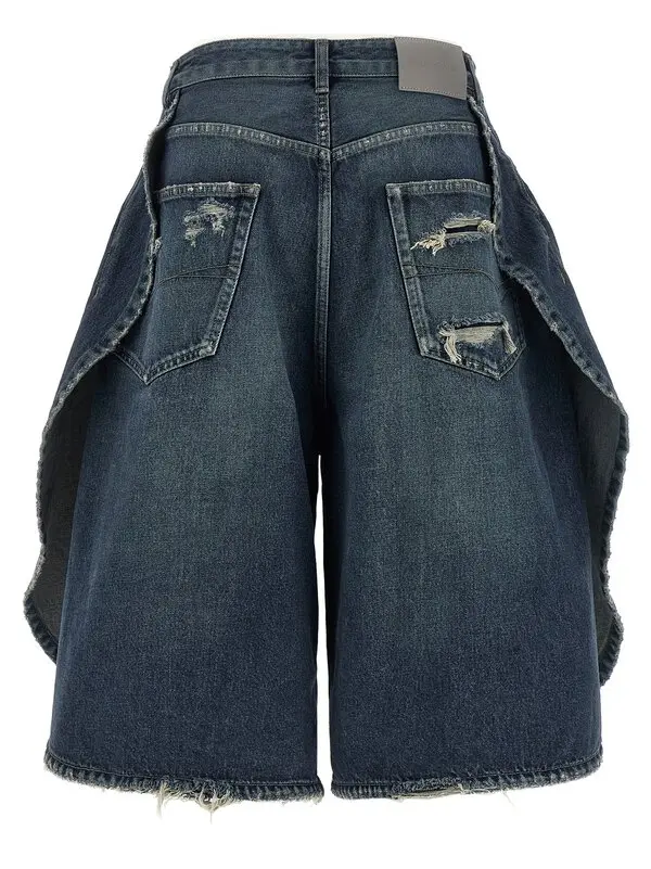 Balenciaga Denim Bermuda Shorts