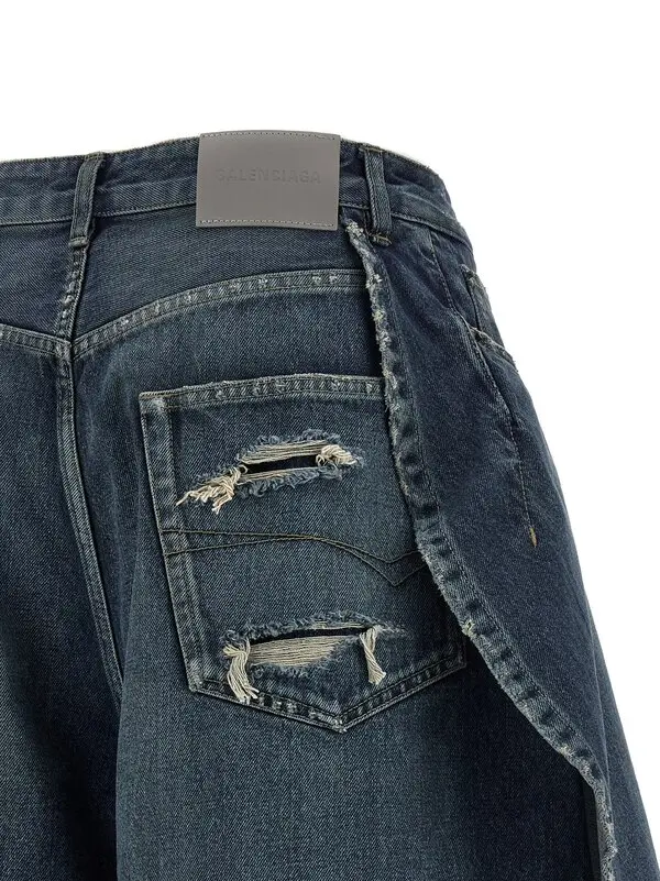 Balenciaga Denim Bermuda Shorts