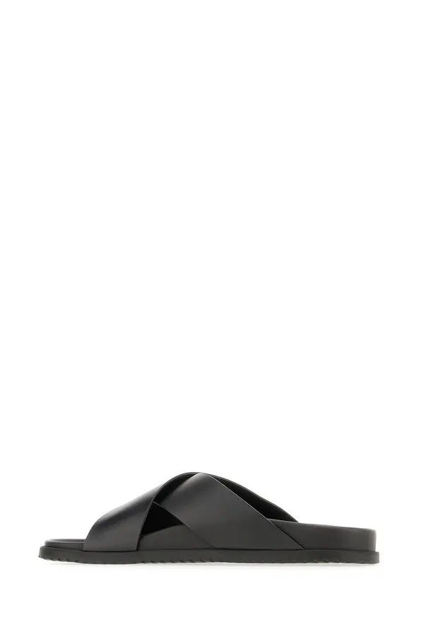 Dolce & Gabbana Embellished Leather Slides