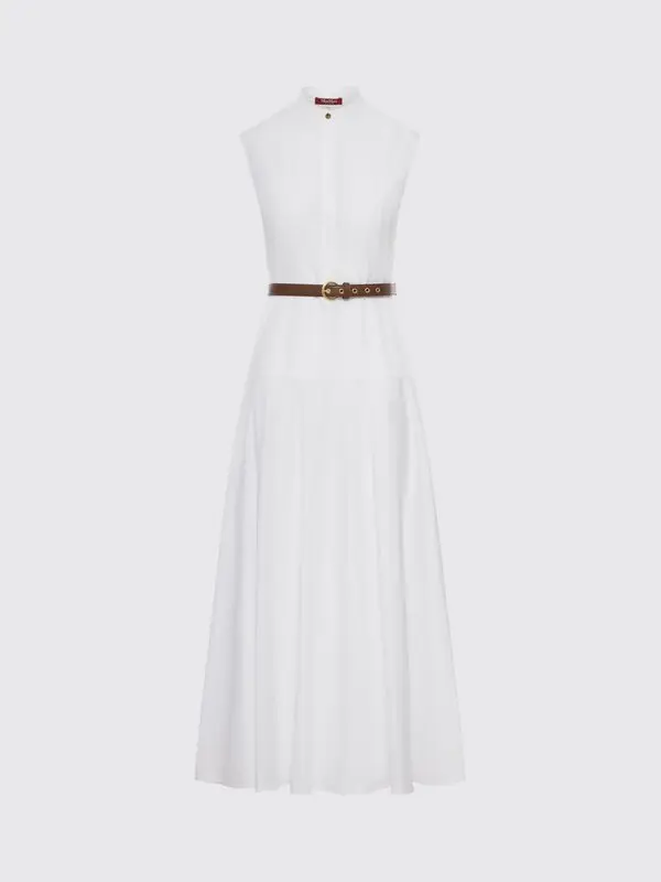 Max Mara Cotton And Ramie Dress - White