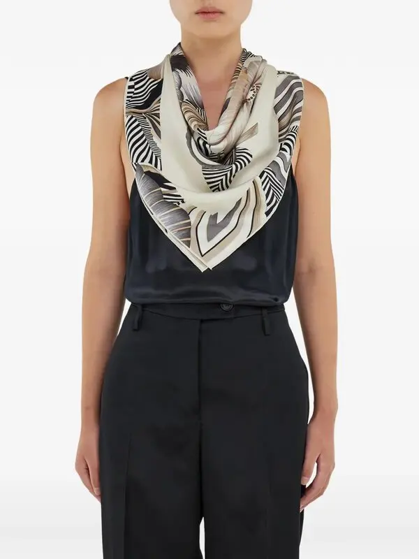 FERRAGAMO Brezza Print Silk Scarf - Multicolor